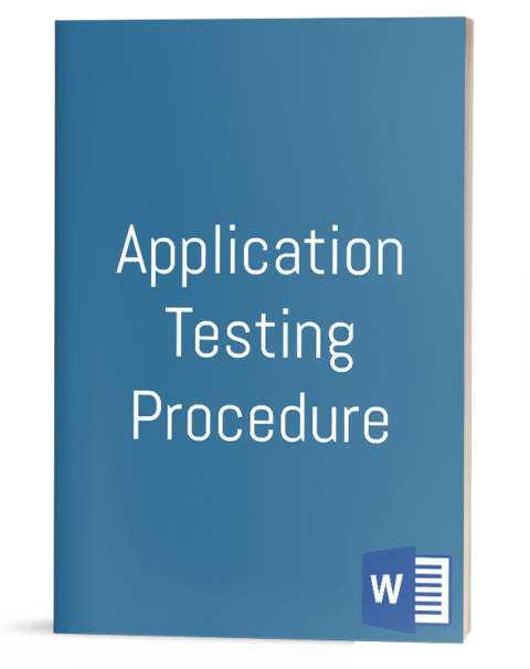 Application Testing Procedure | IT Procedure Template