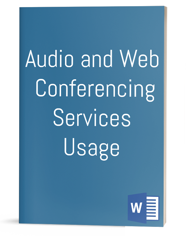 Audio and Web Conferencing Services Usage Policy | IT Procedure Template