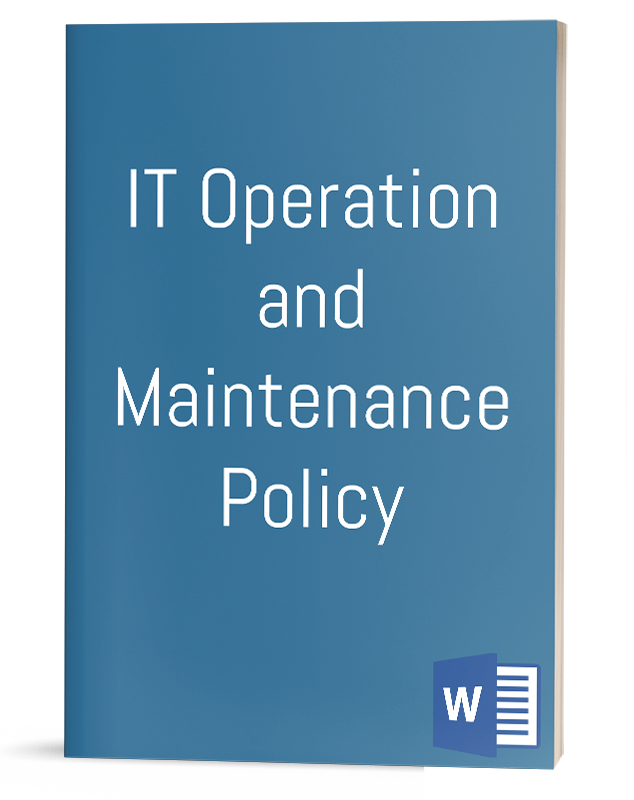 IT Operation and Maintenance Policy | IT Procedure Template