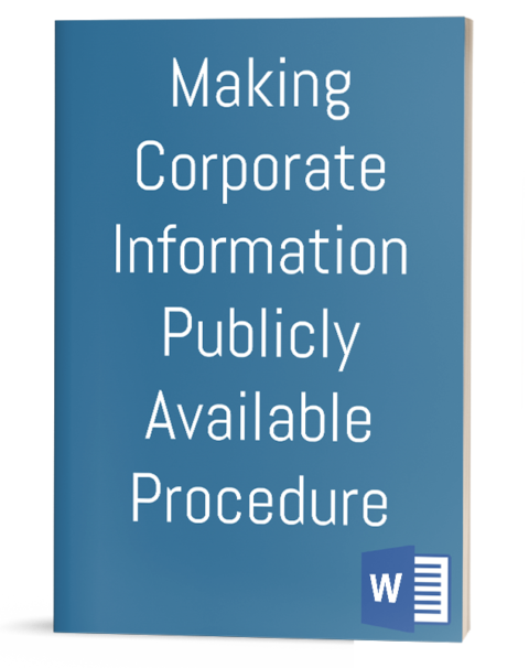 Making Corporate Information Publicly Available Procedure